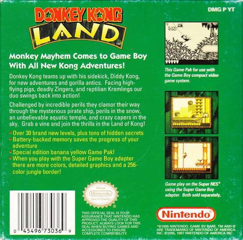 Donkey Kong Land cover or packaging material - MobyGames