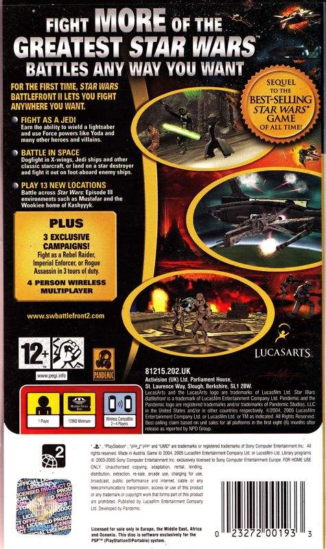Star Wars: Battlefront II cover or packaging material - MobyGames