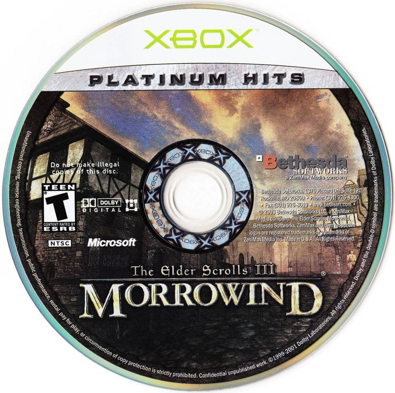 The Elder Scrolls III: Morrowind cover or packaging material - MobyGames
