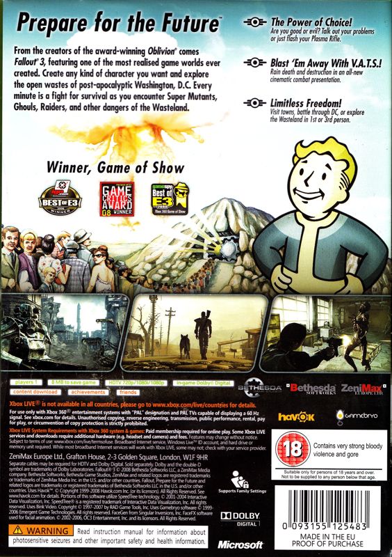 Fallout 3 (Collector's Edition) cover or packaging material - MobyGames