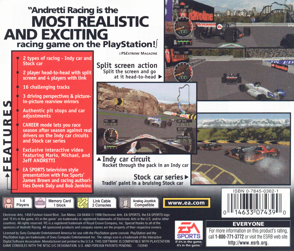 Andretti Racing cover or packaging material - MobyGames