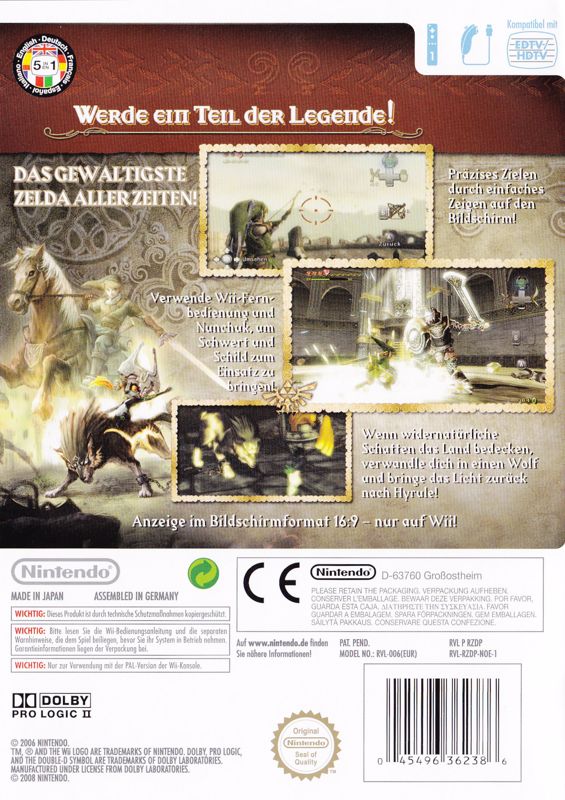 The Legend of Zelda: Twilight Princess cover or packaging material ...