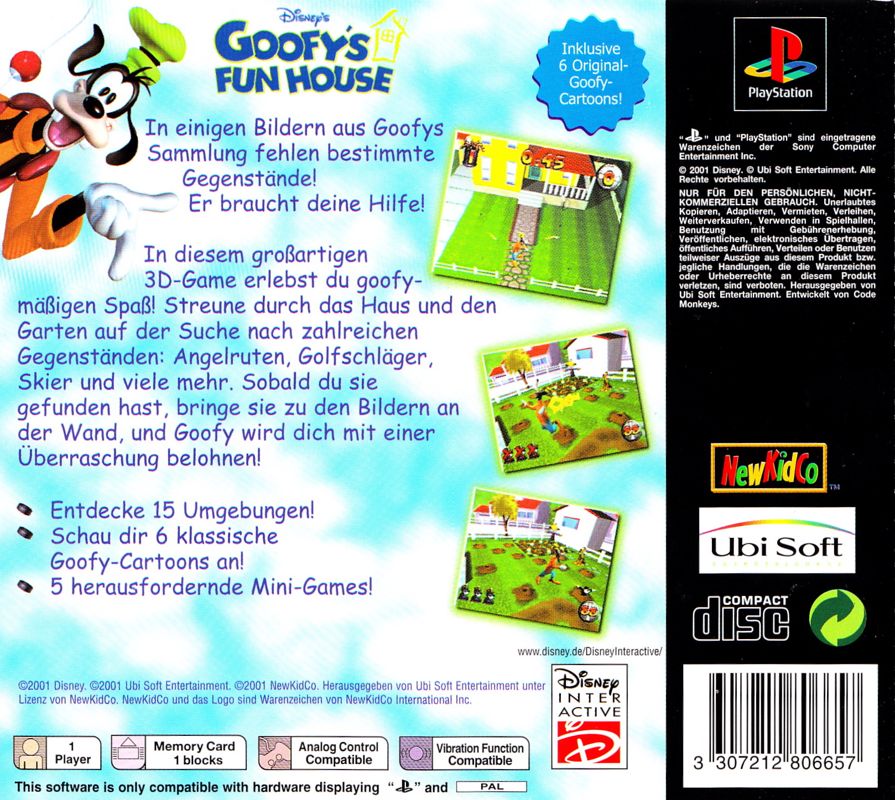 Disney's Goofy's Fun House cover or packaging material - MobyGames