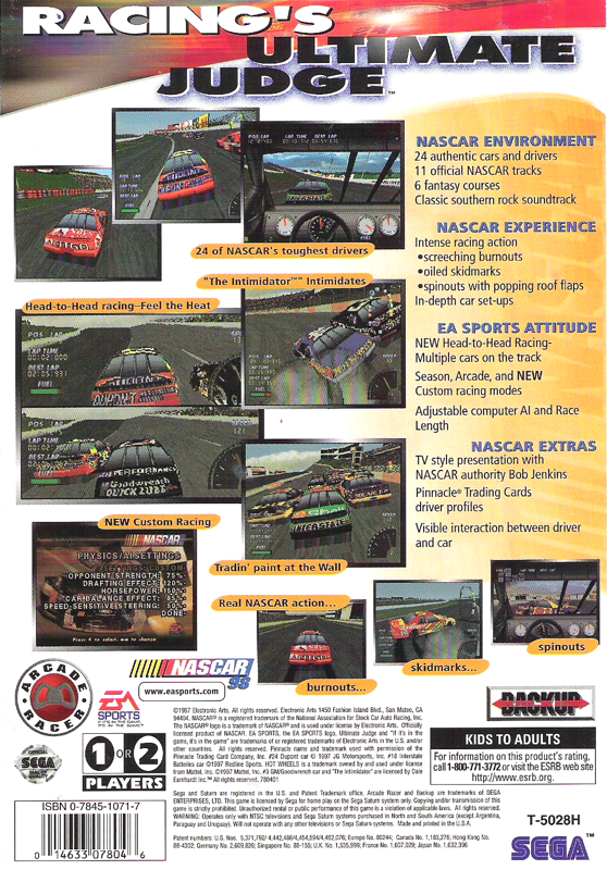 NASCAR 98 cover or packaging material - MobyGames