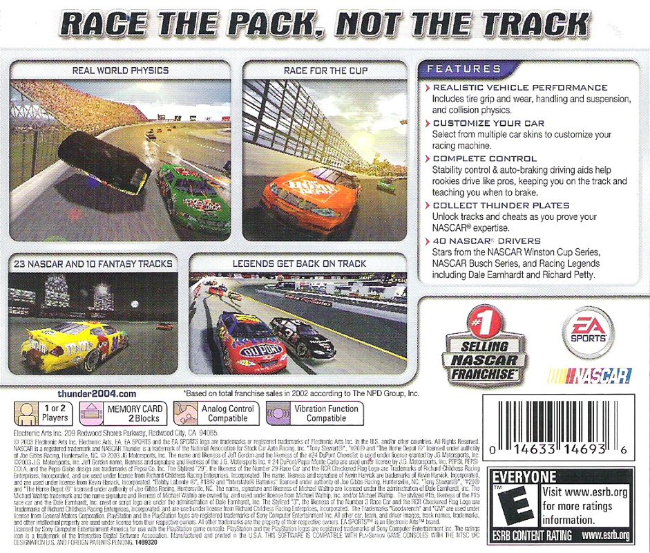 NASCAR Thunder 2004 cover or packaging material - MobyGames