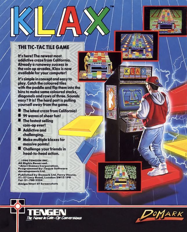 Klax cover or packaging material - MobyGames