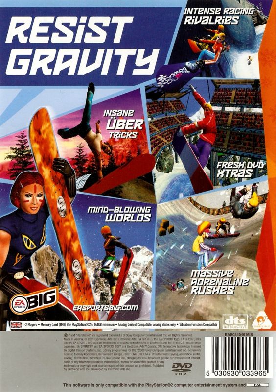 SSX Tricky cover or packaging material - MobyGames