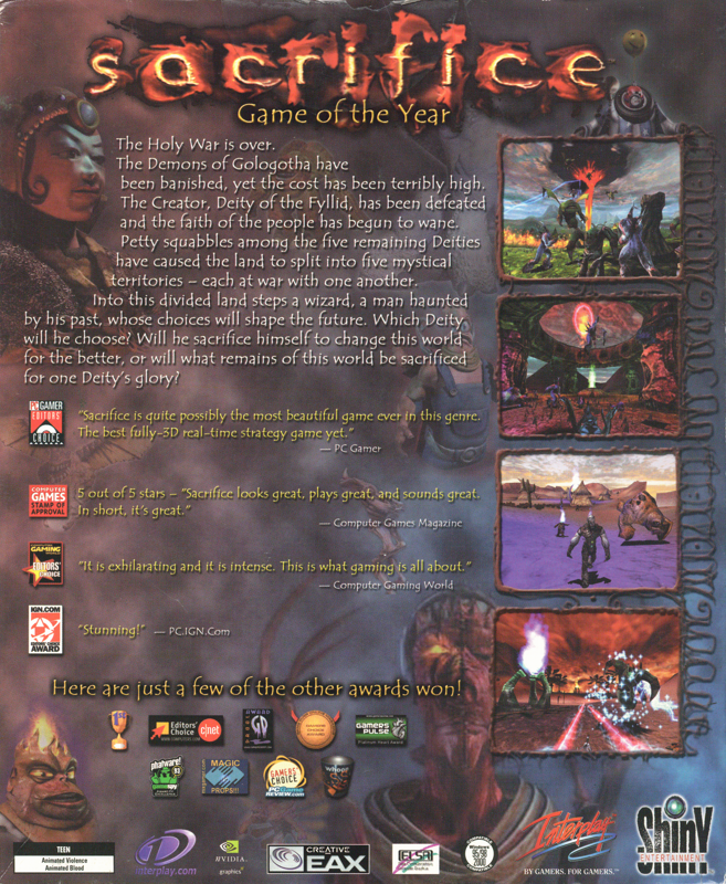 Sacrifice cover or packaging material - MobyGames