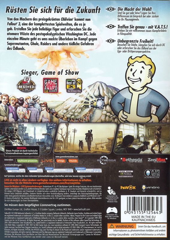 Fallout 3 cover or packaging material - MobyGames