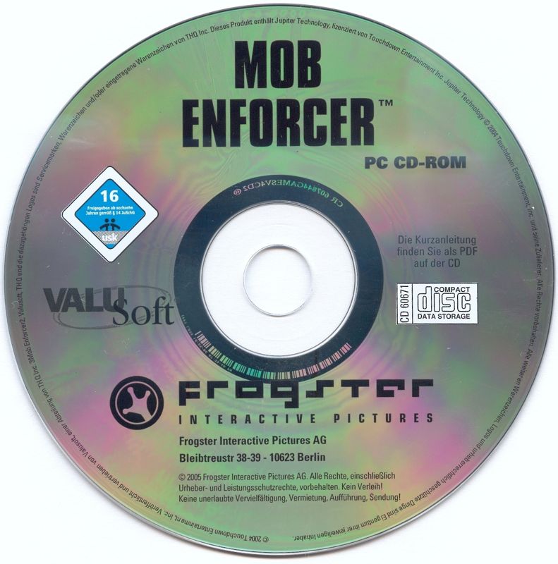 Mob Enforcer cover or packaging material - MobyGames