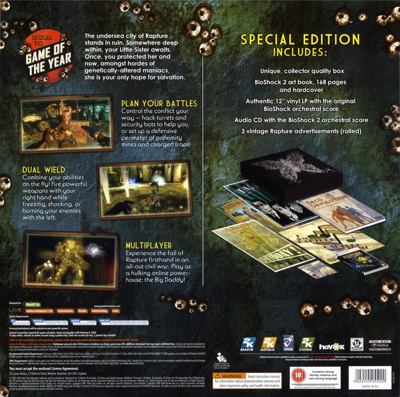 BioShock 2 (Special Edition) cover or packaging material - MobyGames