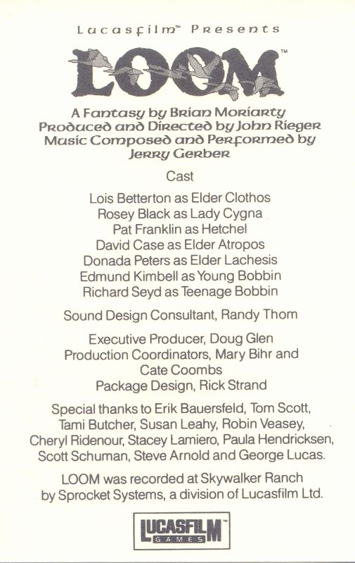 Loom cover or packaging material - MobyGames