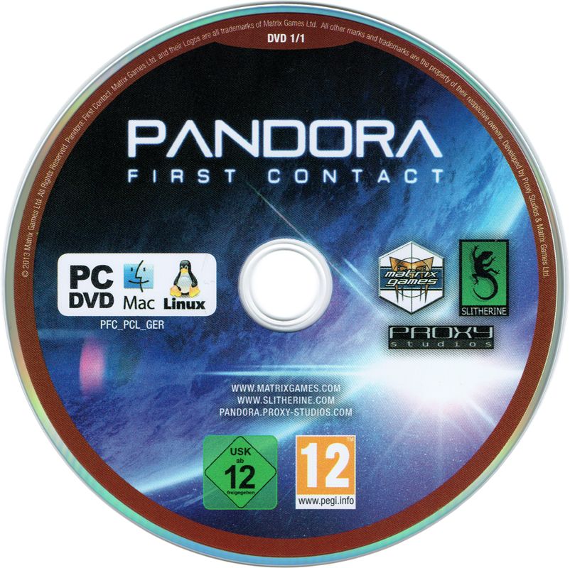Pandora: First Contact cover or packaging material - MobyGames