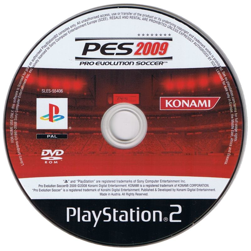 PES 2009: Pro Evolution Soccer cover or packaging material - MobyGames