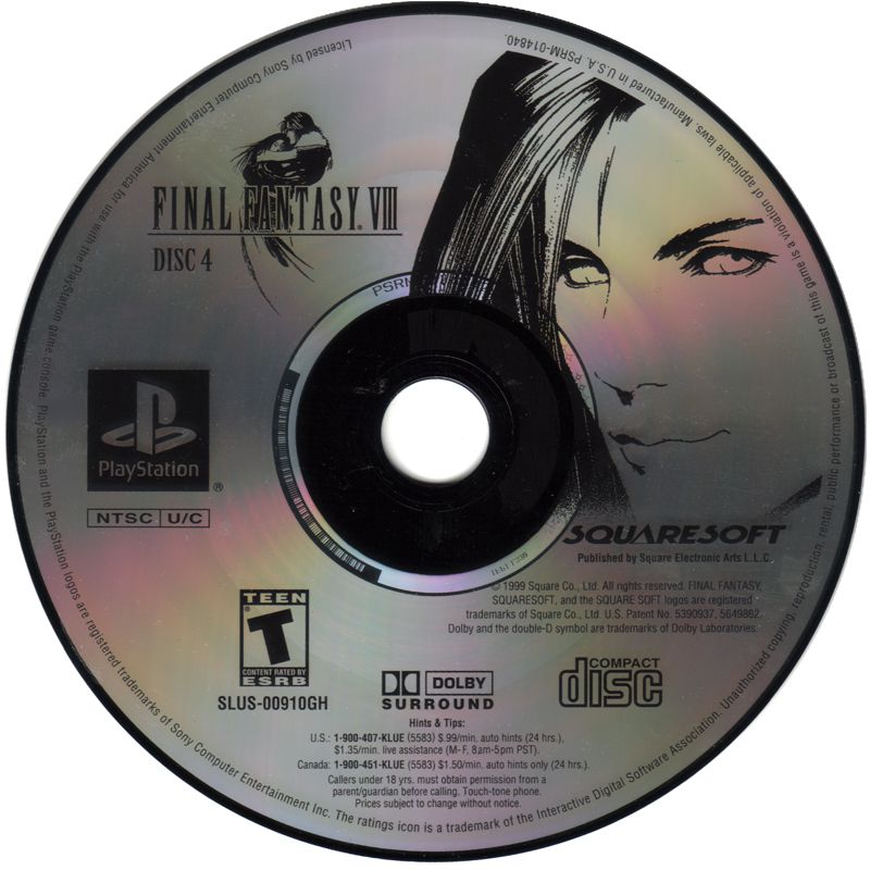 Final Fantasy VIII cover or packaging material - MobyGames