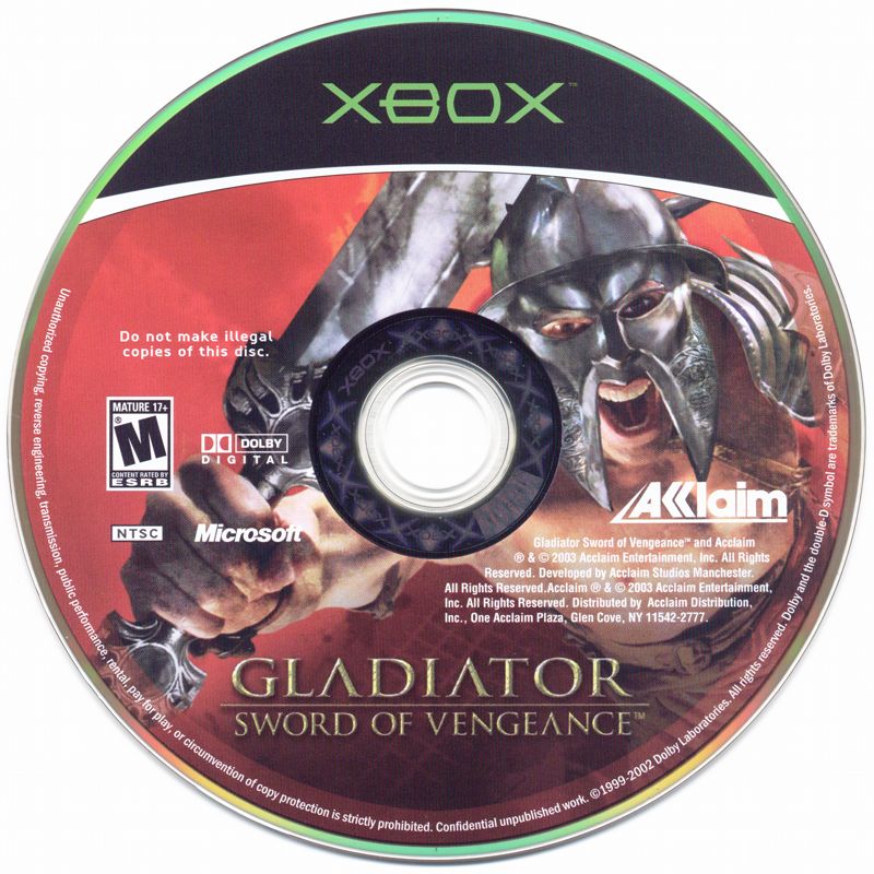 Gladiator: Sword of Vengeance cover or packaging material - MobyGames