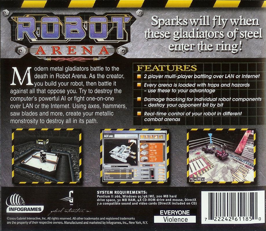 Robot Arena cover or packaging material - MobyGames