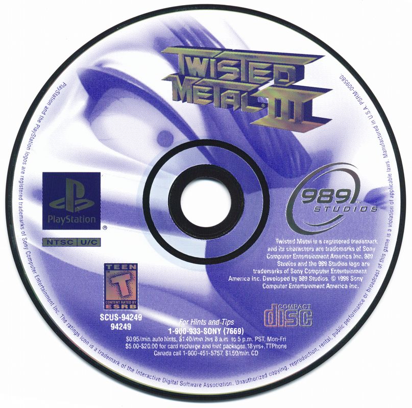 Twisted Metal III cover or packaging material - MobyGames