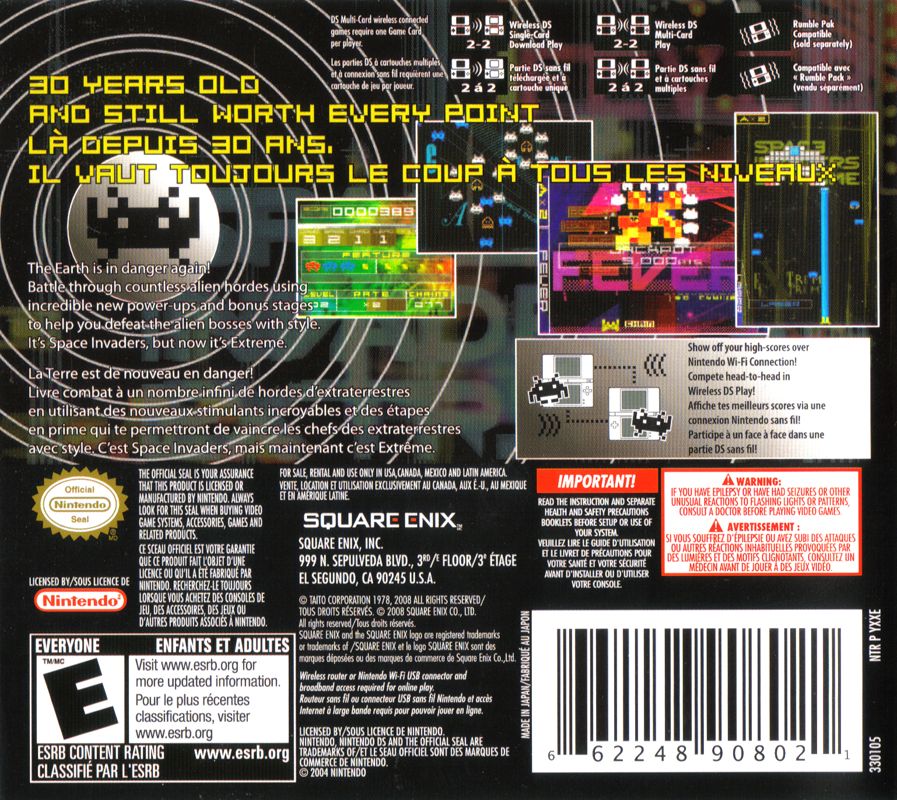 Spac3 Invaders Extr3me cover or packaging material - MobyGames