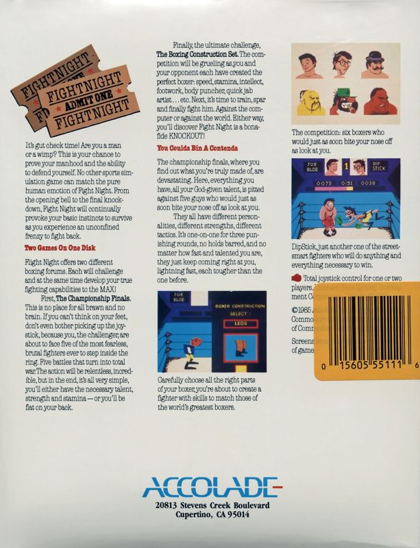 Fight Night cover or packaging material - MobyGames