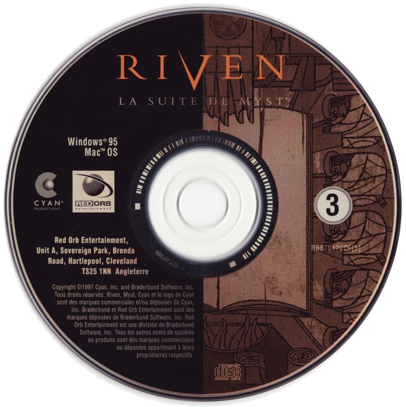 Riven: The Sequel to Myst cover or packaging material - MobyGames