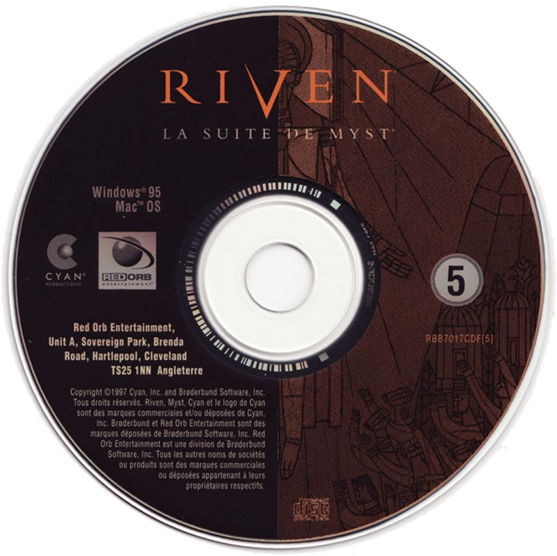 Riven: The Sequel to Myst cover or packaging material - MobyGames