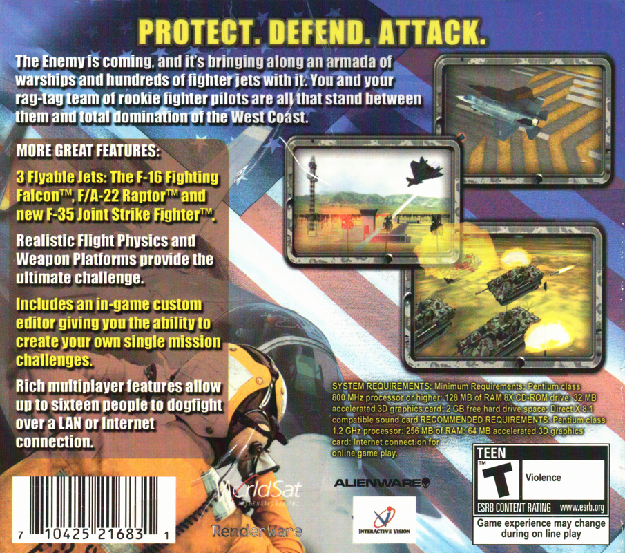 JetFighter V: Homeland Protector cover or packaging material - MobyGames