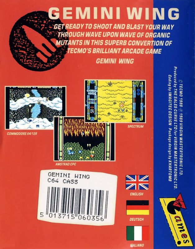Gemini Wing cover or packaging material - MobyGames
