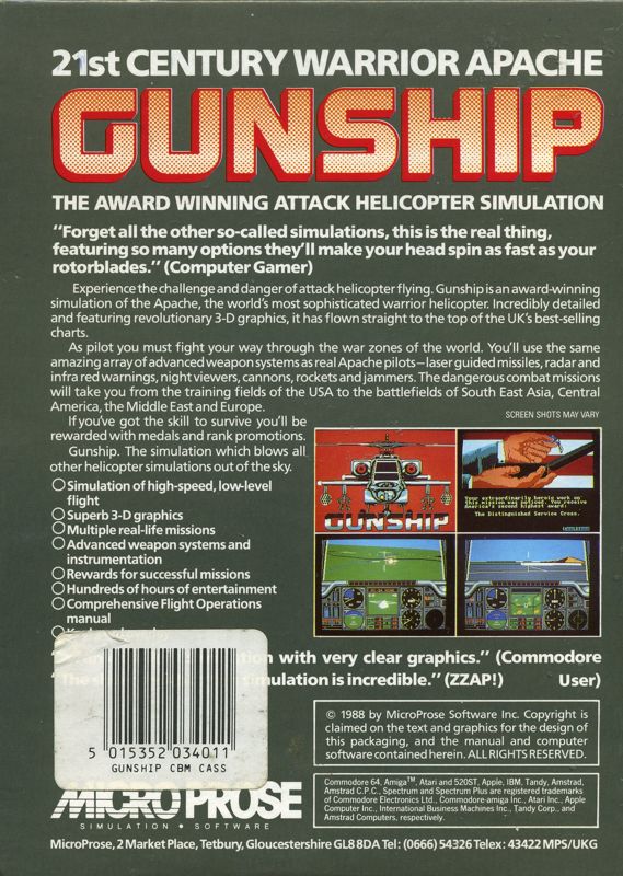 Gunship cover or packaging material - MobyGames