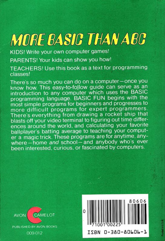 BASIC Fun: Computer Games, Puzzles, And Problems Children Can Write ...