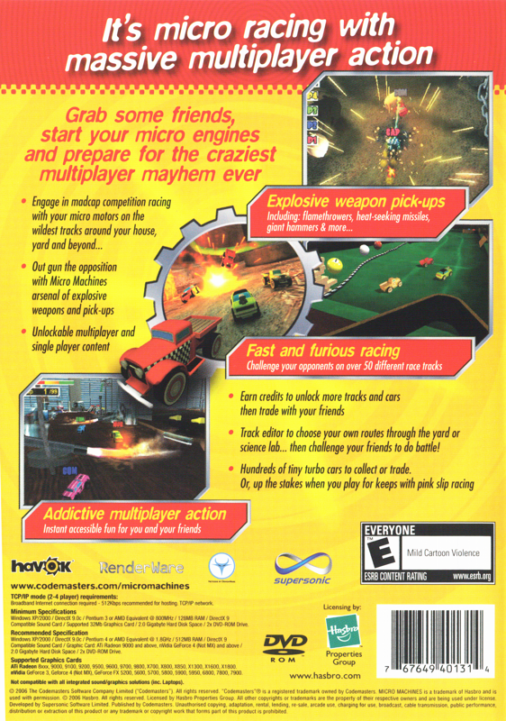 Micro Machines V4 cover or packaging material - MobyGames
