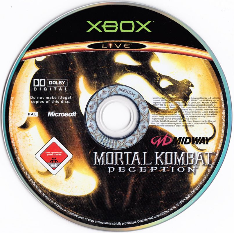 Mortal Kombat: Deception cover or packaging material - MobyGames