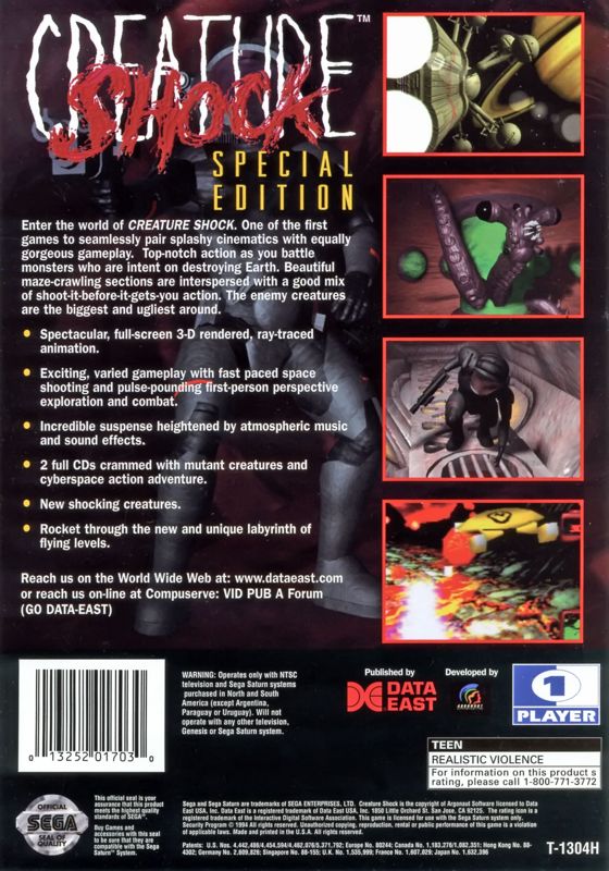 Creature Shock cover or packaging material - MobyGames