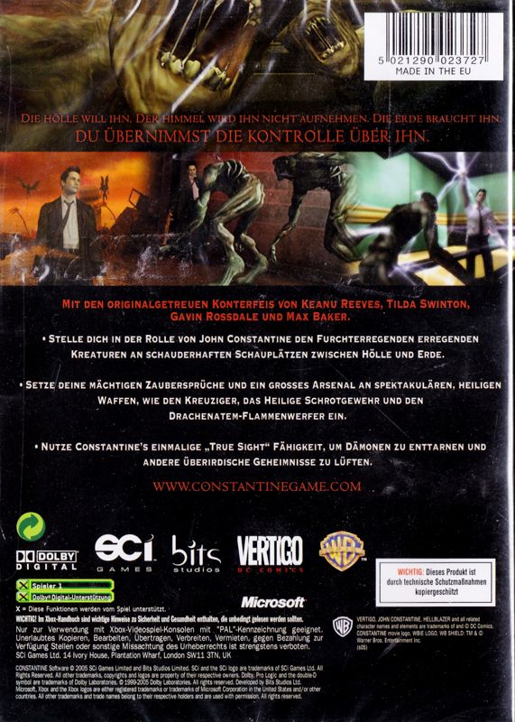 Constantine cover or packaging material - MobyGames