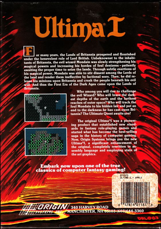 Ultima I cover or packaging material - MobyGames