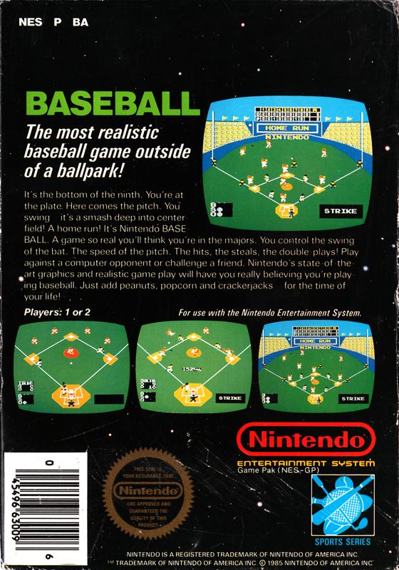Baseball cover or packaging material - MobyGames