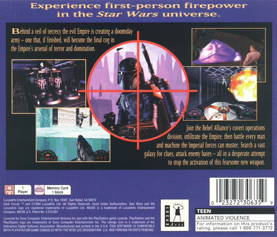 Star Wars: Dark Forces cover or packaging material - MobyGames