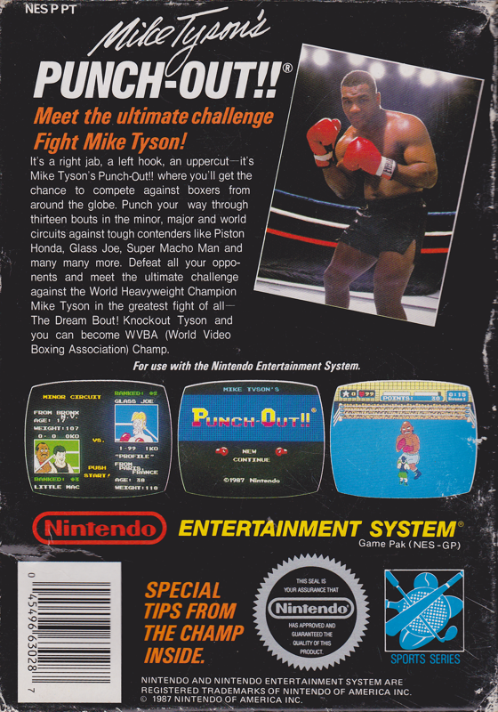 Mike Tyson's Punch-Out!! cover or packaging material - MobyGames