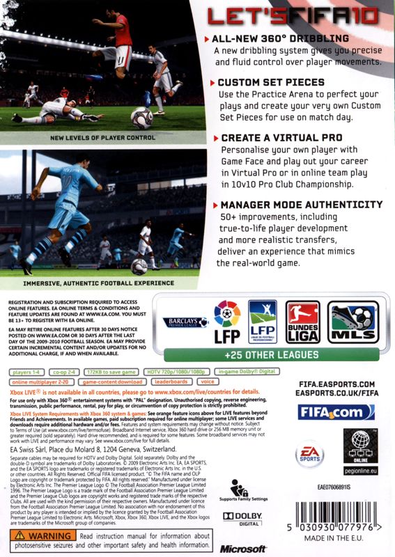 FIFA Soccer 10 cover or packaging material - MobyGames