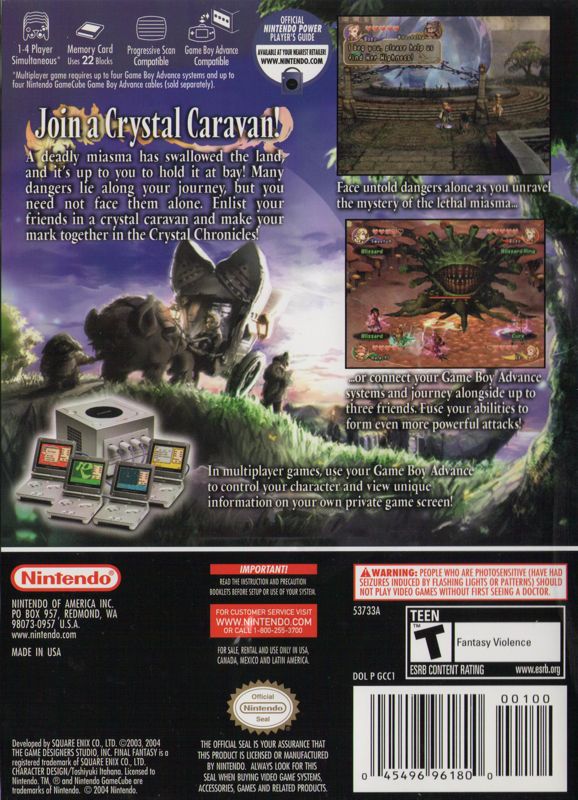 Final Fantasy: Crystal Chronicles cover or packaging material - MobyGames