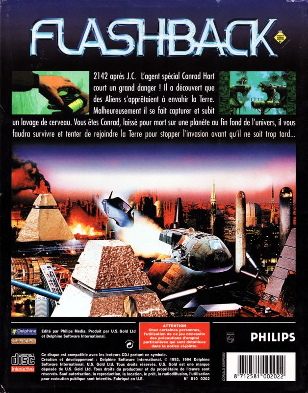 Flashback: The Quest for Identity cover or packaging material - MobyGames