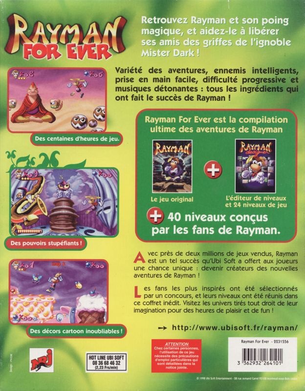 Rayman Forever cover or packaging material - MobyGames