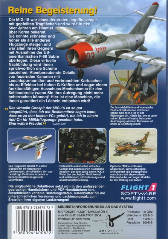 MiG-15 cover or packaging material - MobyGames