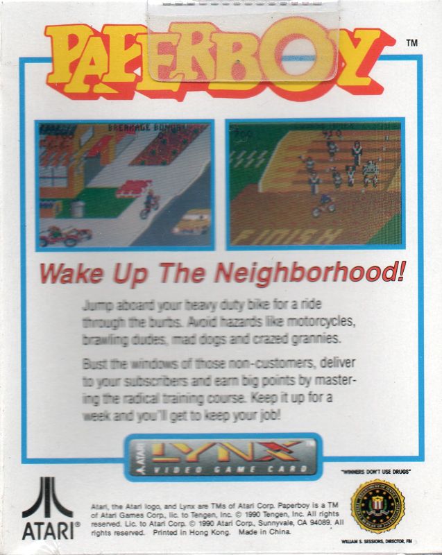 Paperboy cover or packaging material - MobyGames