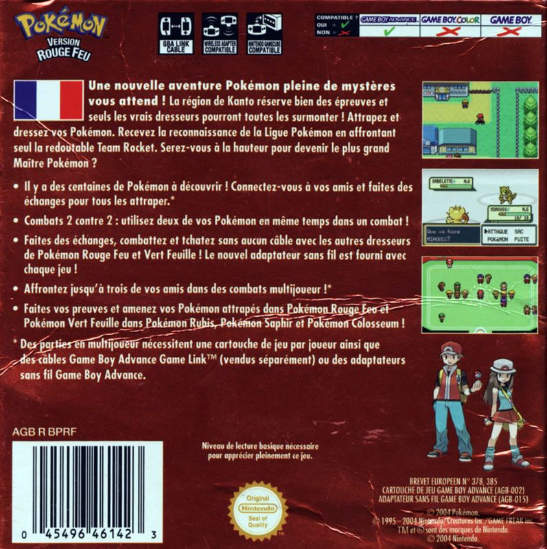 Pokémon FireRed Version cover or packaging material - MobyGames
