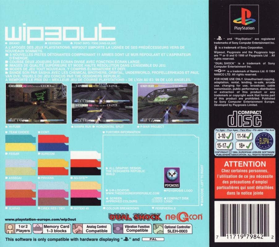 WipEout 3 cover or packaging material - MobyGames