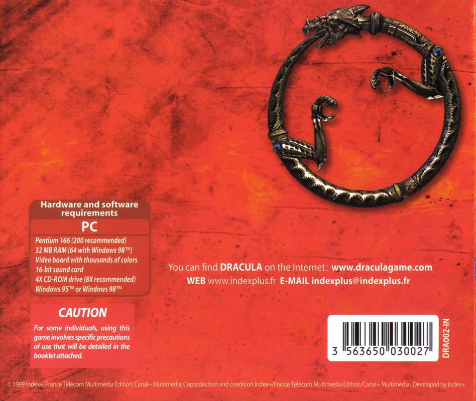 Dracula: The Resurrection cover or packaging material - MobyGames