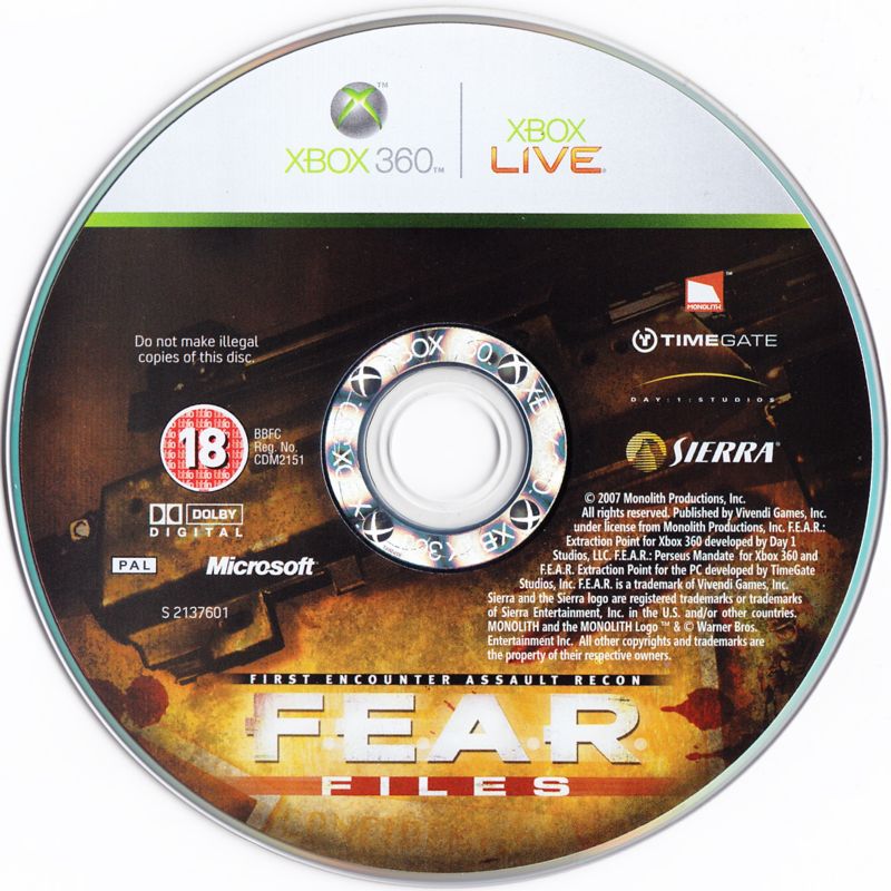 F.E.A.R. Files cover or packaging material - MobyGames