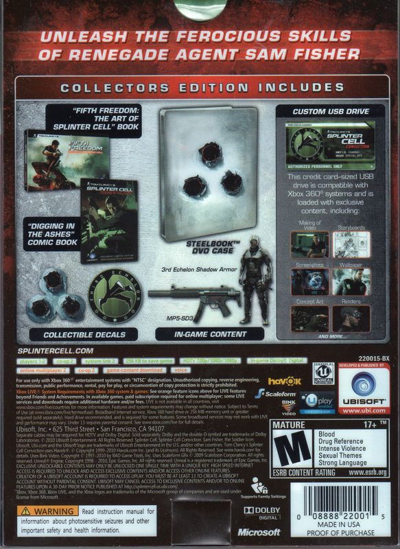 Tom Clancy's Splinter Cell: Conviction (Limited Collector's Edition ...