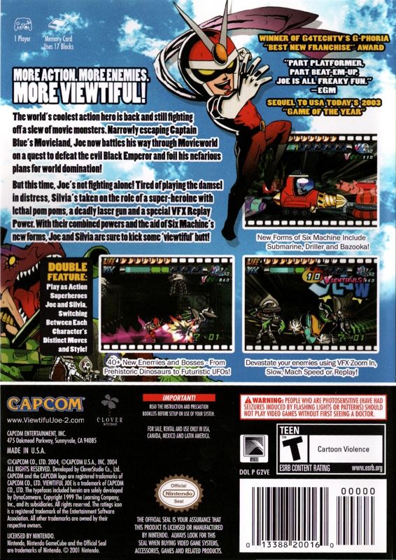 Viewtiful Joe 2 cover or packaging material - MobyGames